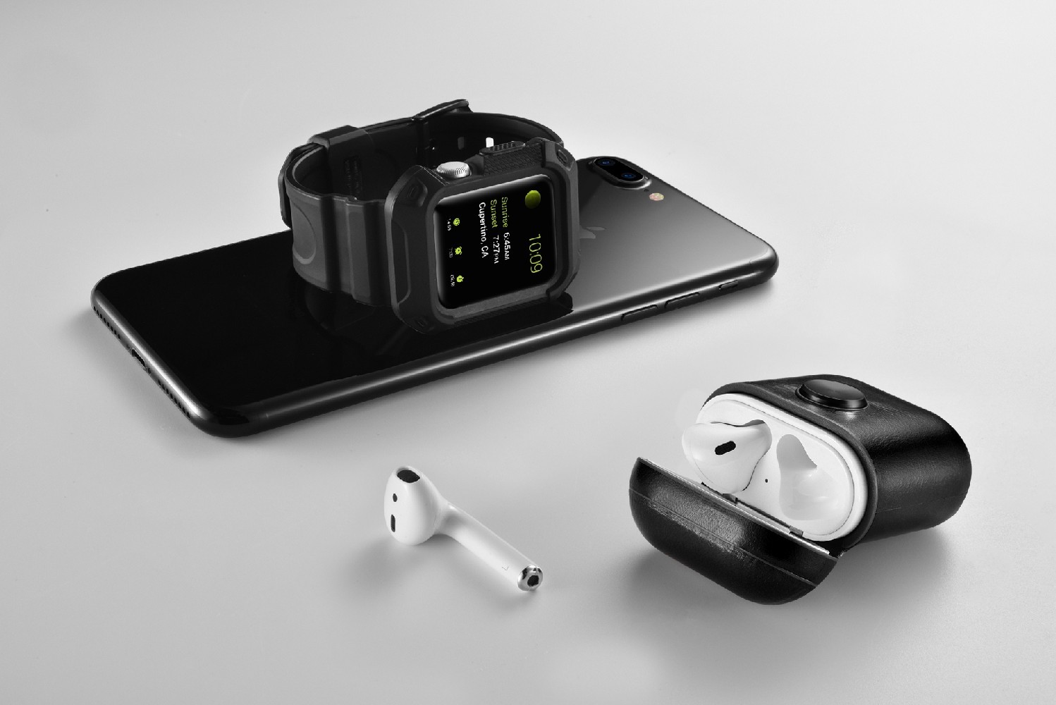 10x Echt leren AirPod case Uniskull, origineel design, met subtiel ...